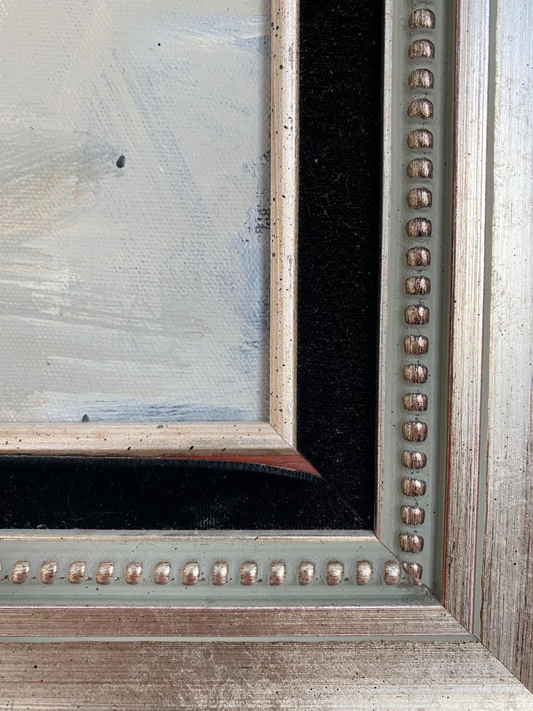 Modernist Still Life Painting in Metallic Frame For Sale at 1stDibs