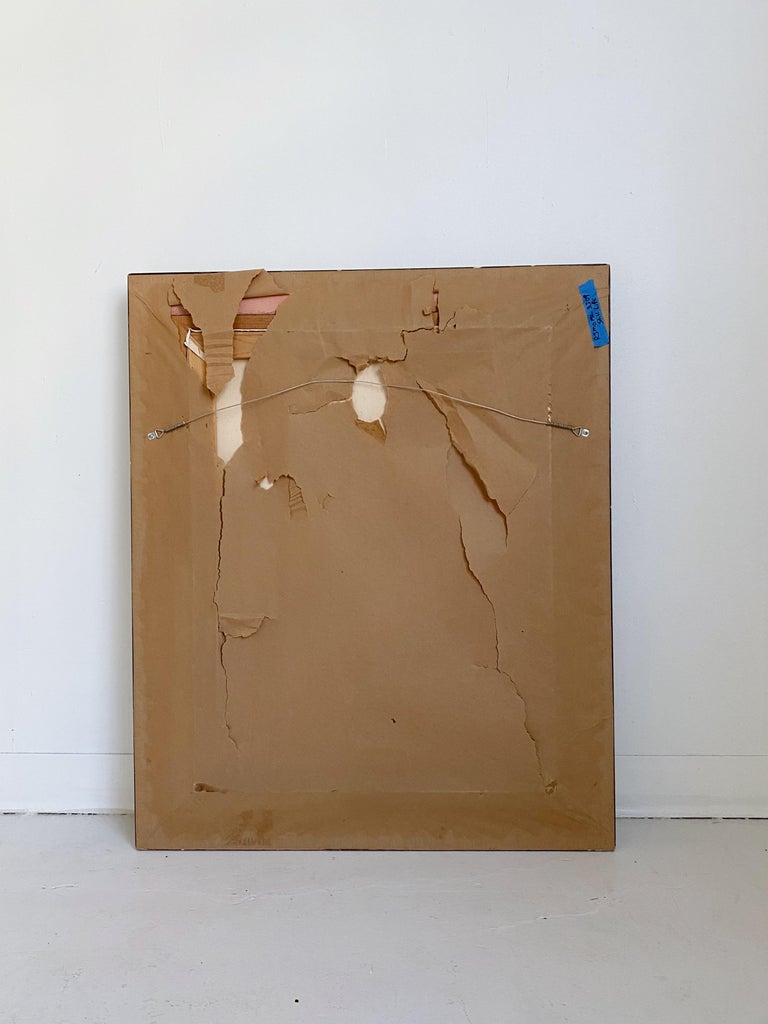 Modernist Still Life Painting in Metallic Frame For Sale at 1stDibs