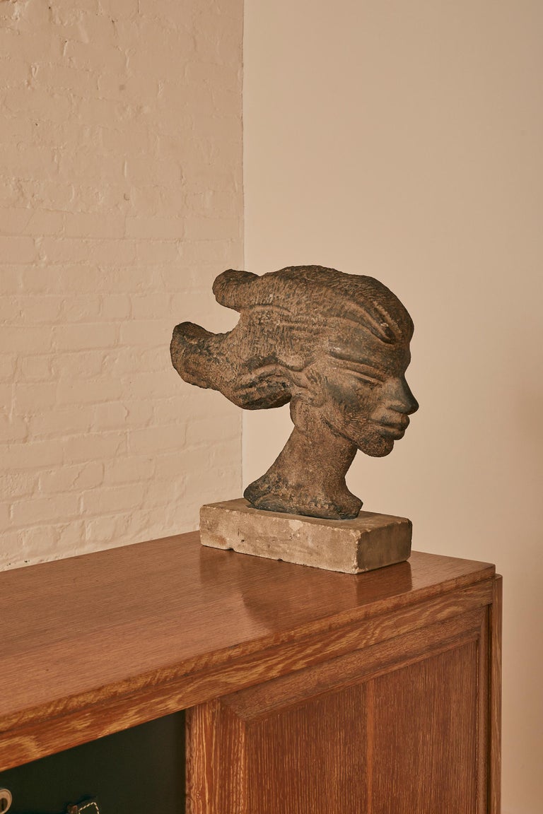 Modernist Stone Bust by Charles Gordon Cutler For Sale at 1stDibs