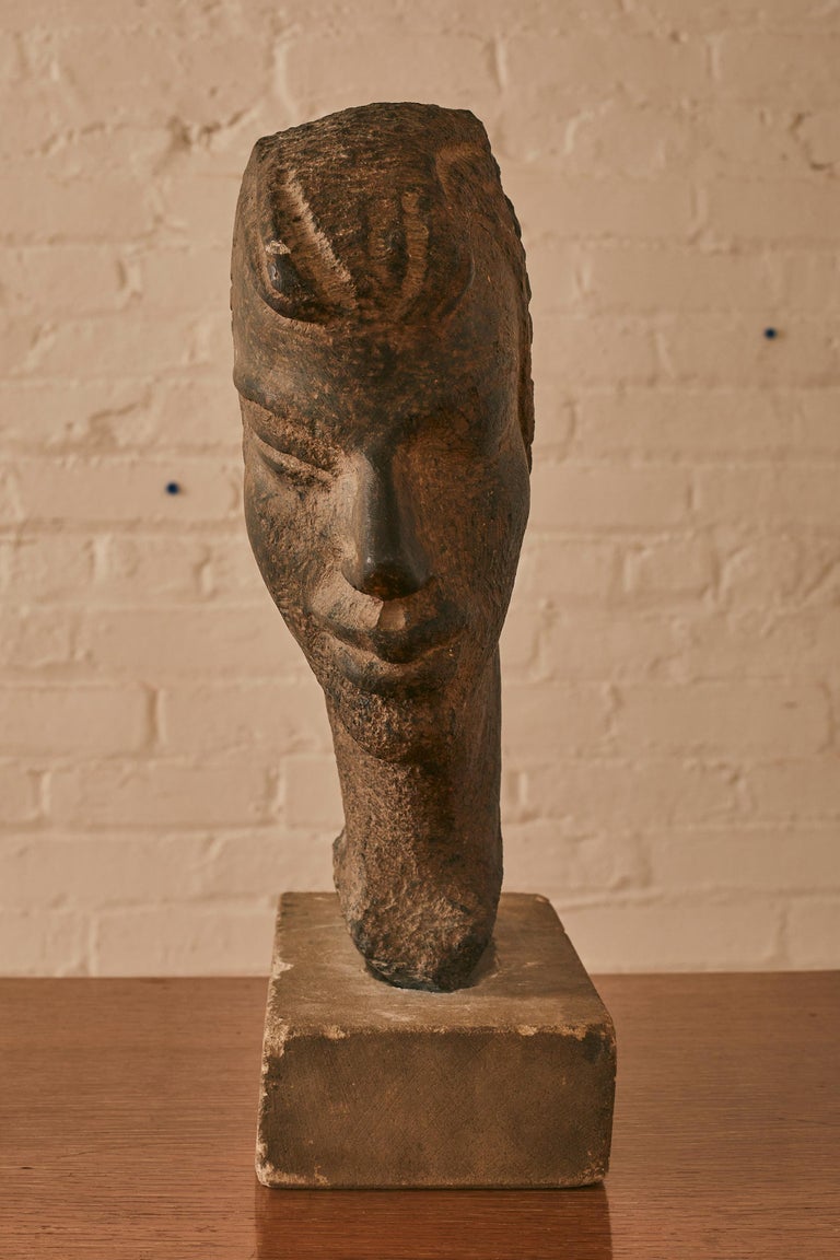 Modernist Stone Bust by Charles Gordon Cutler For Sale at 1stDibs