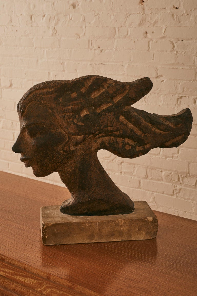 Modernist Stone Bust by Charles Gordon Cutler For Sale at 1stDibs