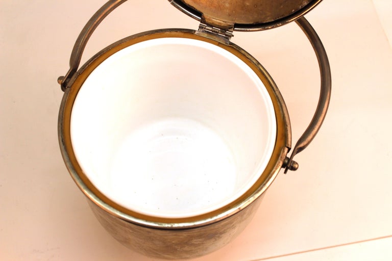 Modernist Style Chrome Ice Bucket at 1stDibs