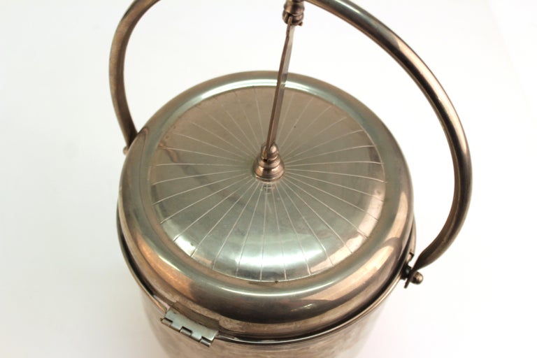 Modernist Style Chrome Ice Bucket at 1stDibs