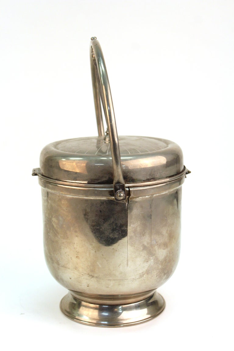 Modernist Style Chrome Ice Bucket at 1stDibs