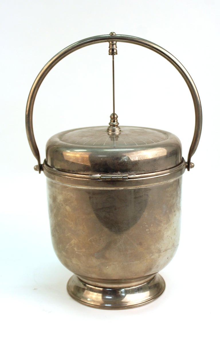 Modernist Style Chrome Ice Bucket at 1stDibs