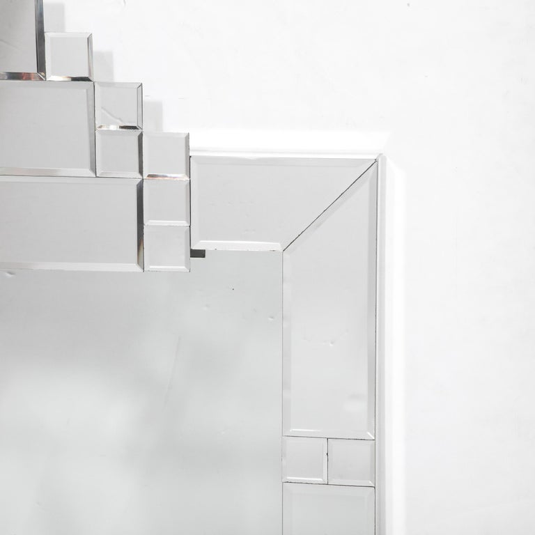 Modernist Tessellated Geometric Mirror with Stepped and Beveled ...