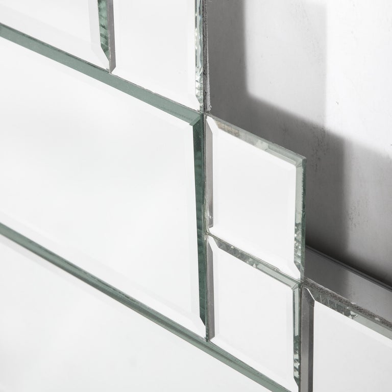 Modernist Tessellated Geometric Mirror with Stepped and Beveled ...