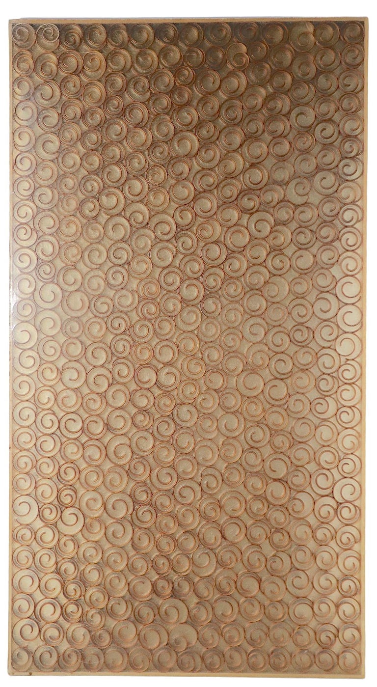 Modernist Translucent Architectural Panel with Repeating Curlicue Field ...