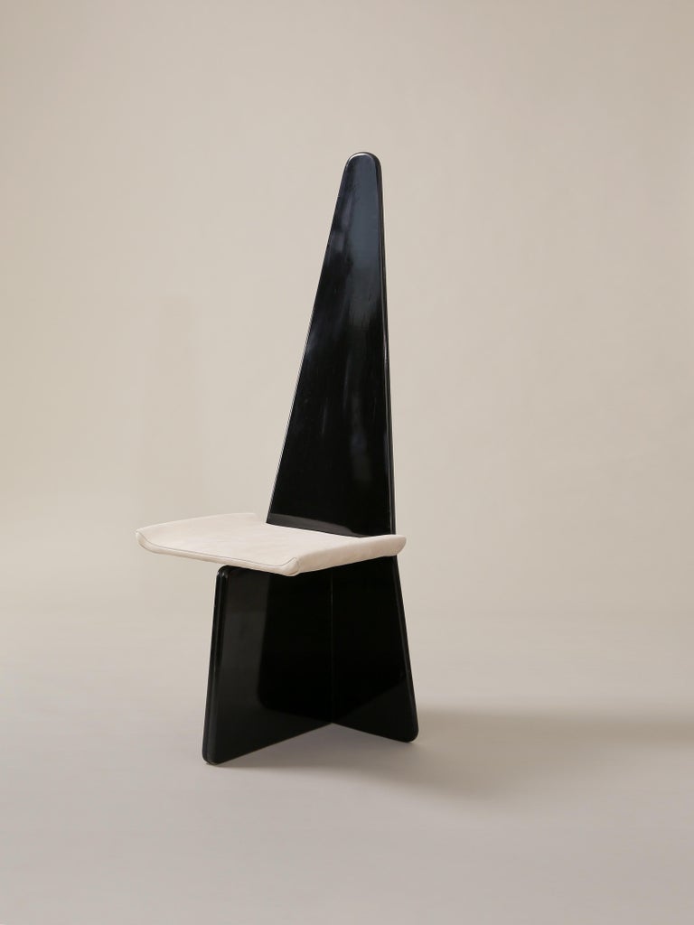 Modernist Triangular Dining Chair, Set of 4 For Sale at 1stDibs