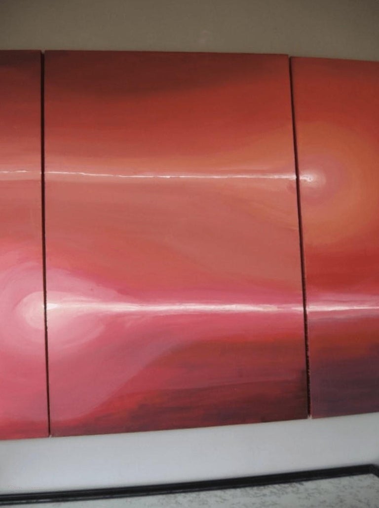 Modernist Triptych Oil on Canvas For Sale at 1stDibs