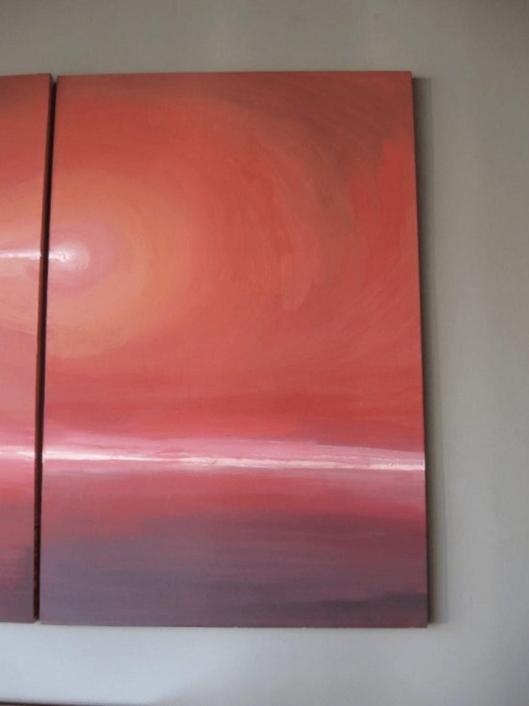 Modernist Triptych Oil on Canvas For Sale at 1stDibs