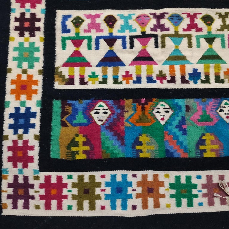 Modernist Tunisian Rug or Wall Hanging, Kilim, Gafsa For Sale at 1stDibs