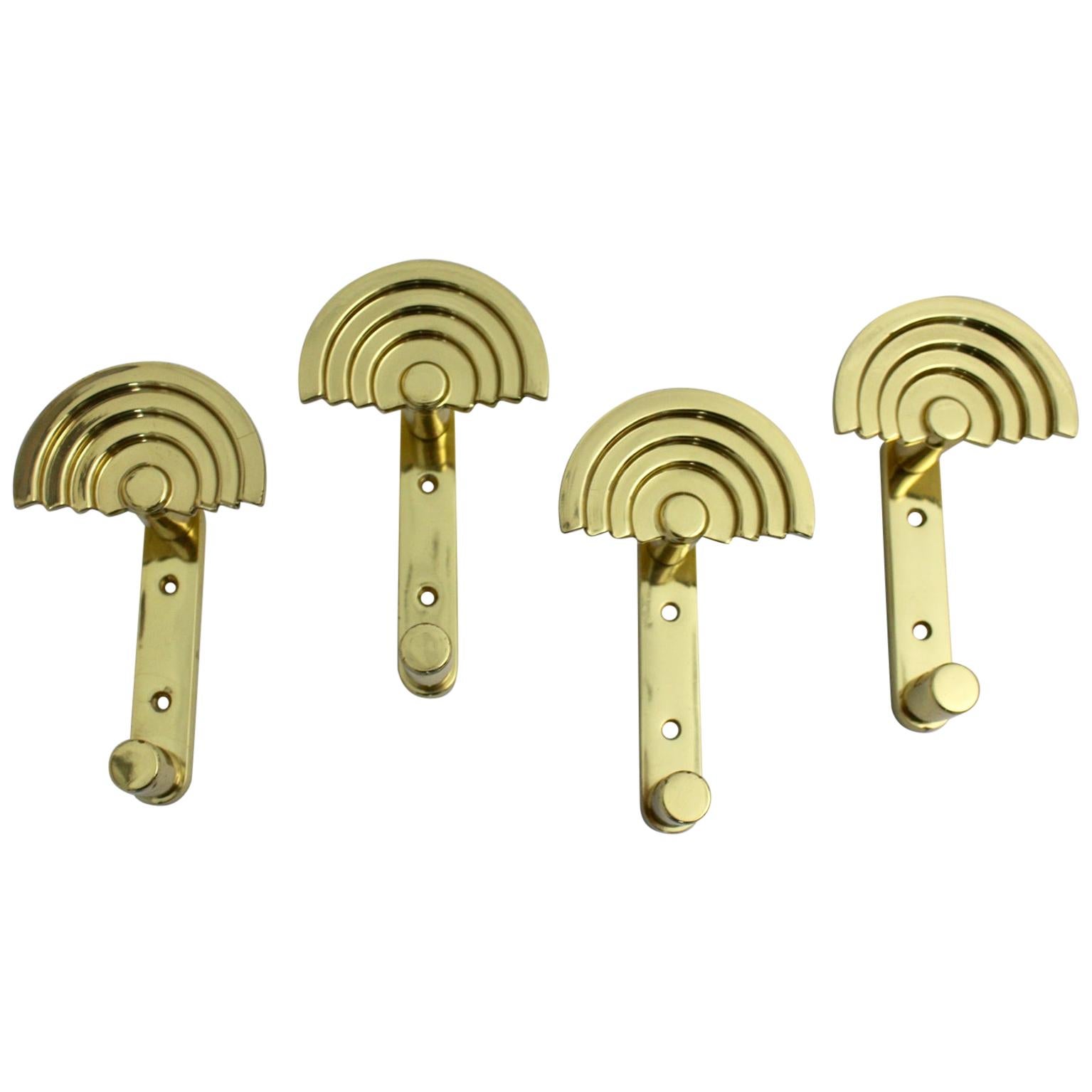 Modern Golden Brass Coat Hook by Ettore Sottsass Associati, Italy ...