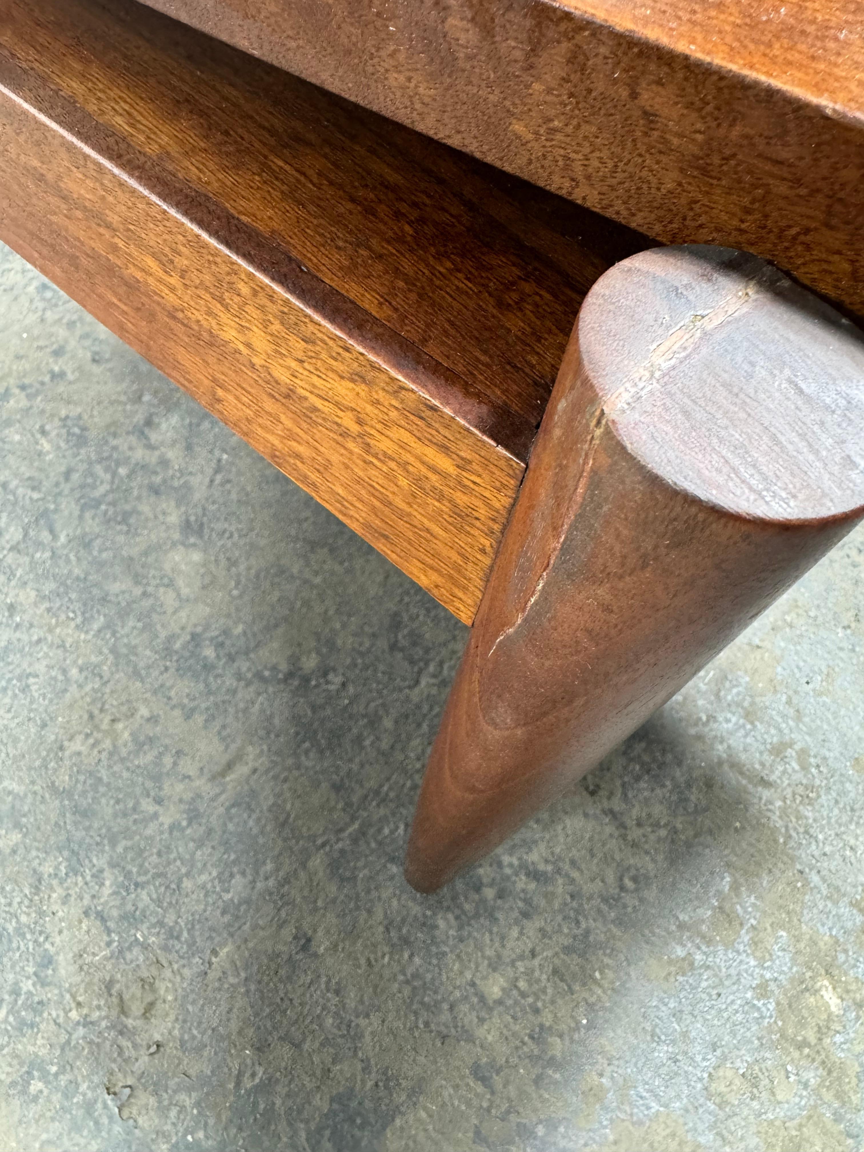 Modernist Walnut Cocktail / coffee table / floating top with drawer For ...