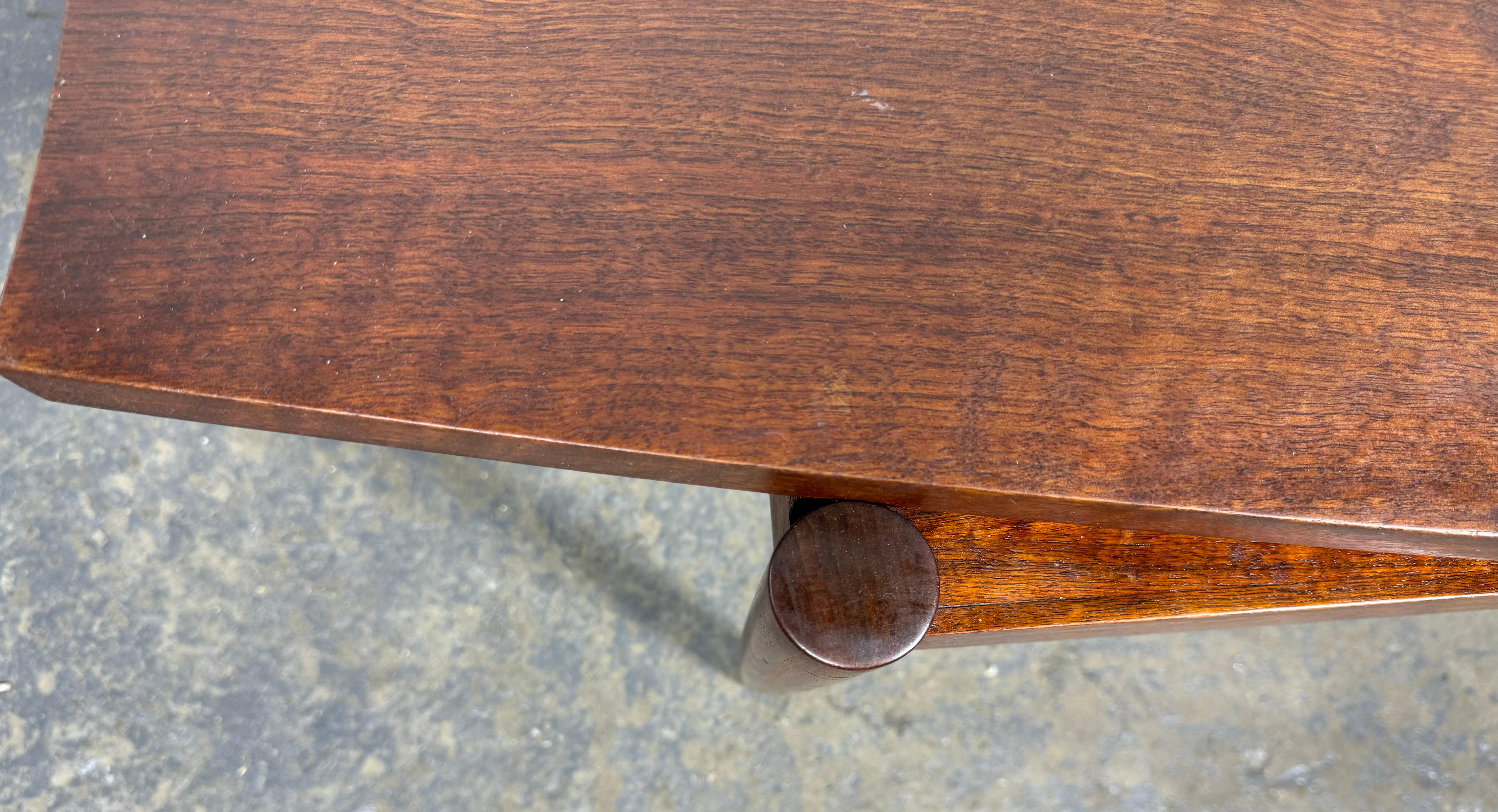 Modernist Walnut Cocktail / coffee table / floating top with drawer For ...