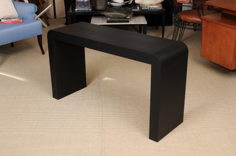 Modernist Waterfall Console Table For Sale at 1stDibs