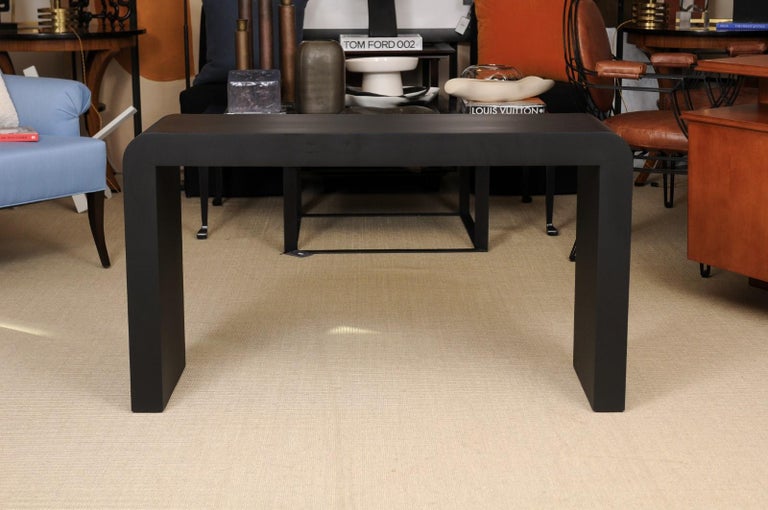 Modernist Waterfall Console Table For Sale at 1stDibs