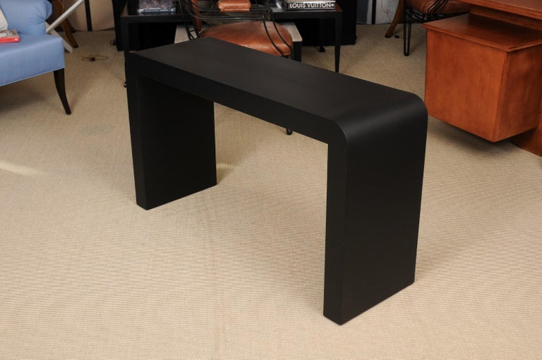 Modernist Waterfall Console Table For Sale at 1stDibs