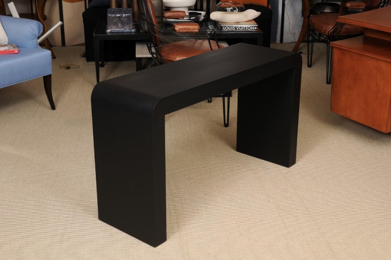 Modernist Waterfall Console Table For Sale at 1stDibs