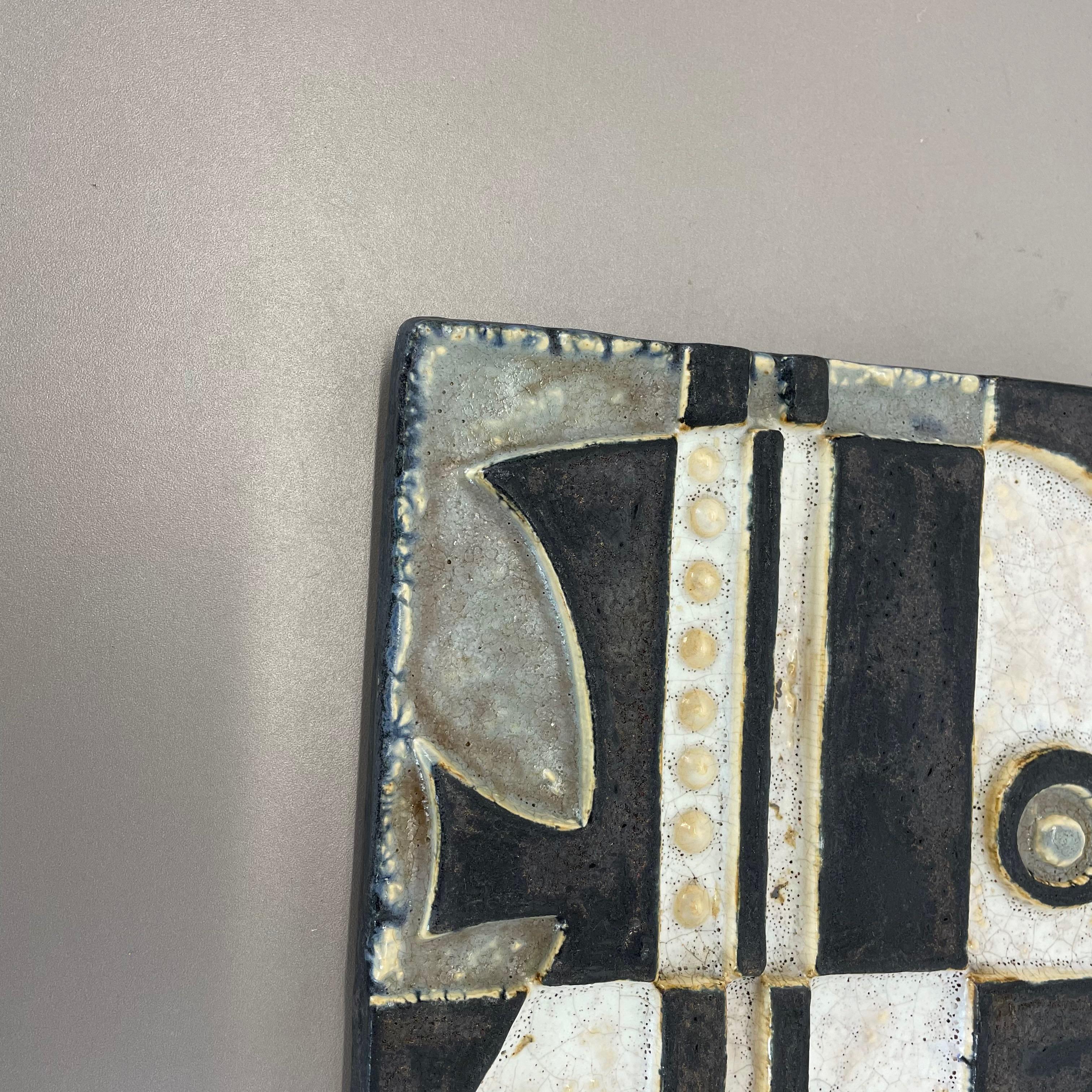 Modernist West German Ceramic Wall Plate Object by Helmut Schäffenacker ...