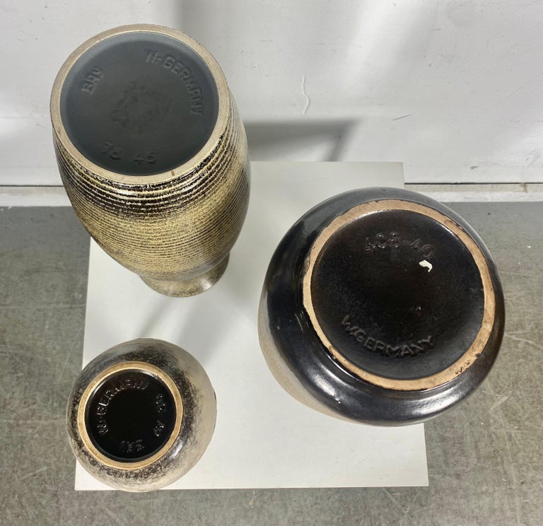 Modernist West German Pottery (group 3),, stunning earth tones.. For ...