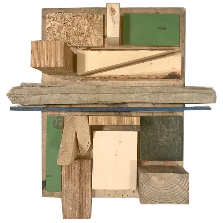 Modernist Wooden Wall Hanging Sculpture Assemblage by Judy Engel For ...