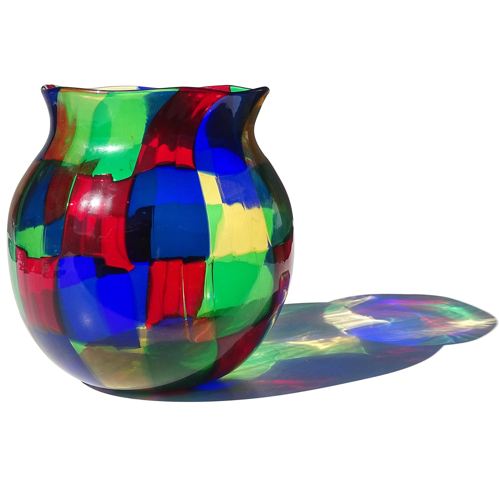 Modigliani Valentina Murano Multi-Color Pezzato Italian Art Glass ...