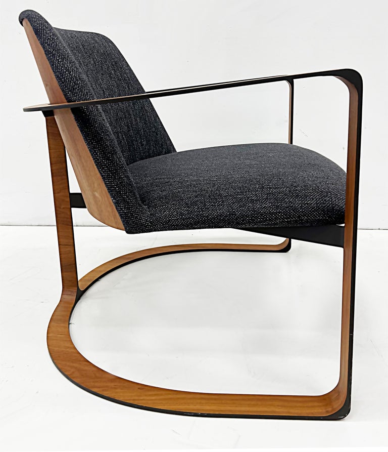 Modloft Modern John Vesey Dark Shadow Lounge Armchair For Sale at 1stDibs