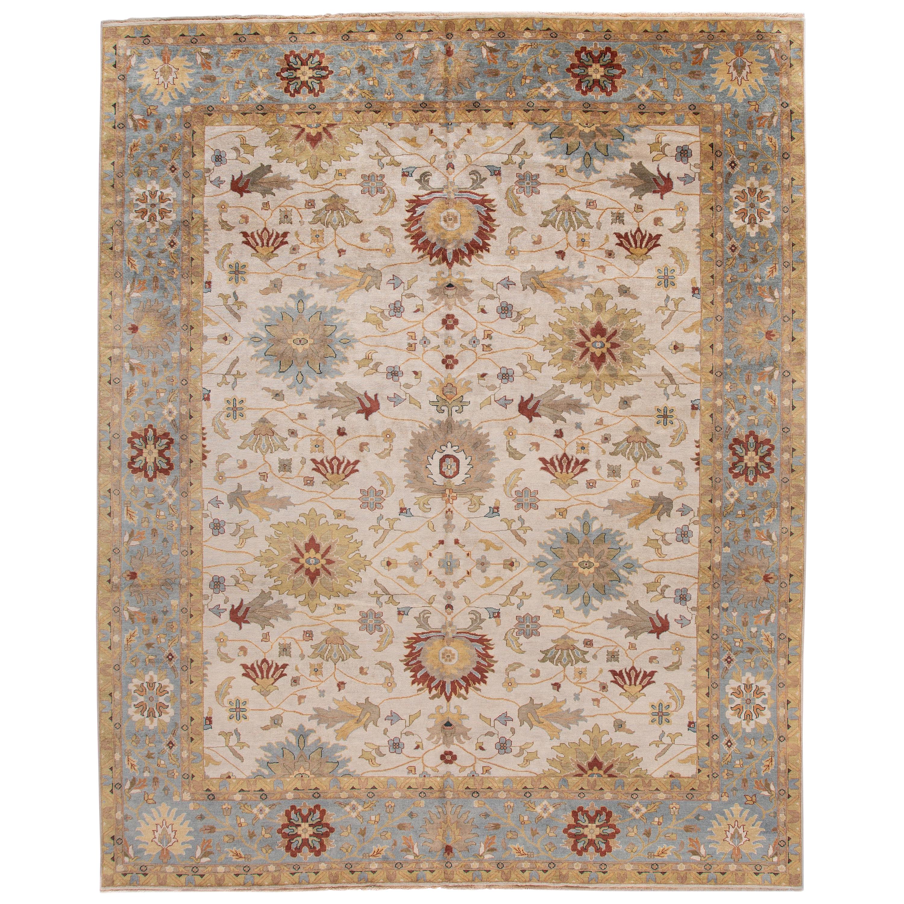 Handmade Antique Mahal Style Rug, 1900s, 1B212 For Sale at 1stDibs