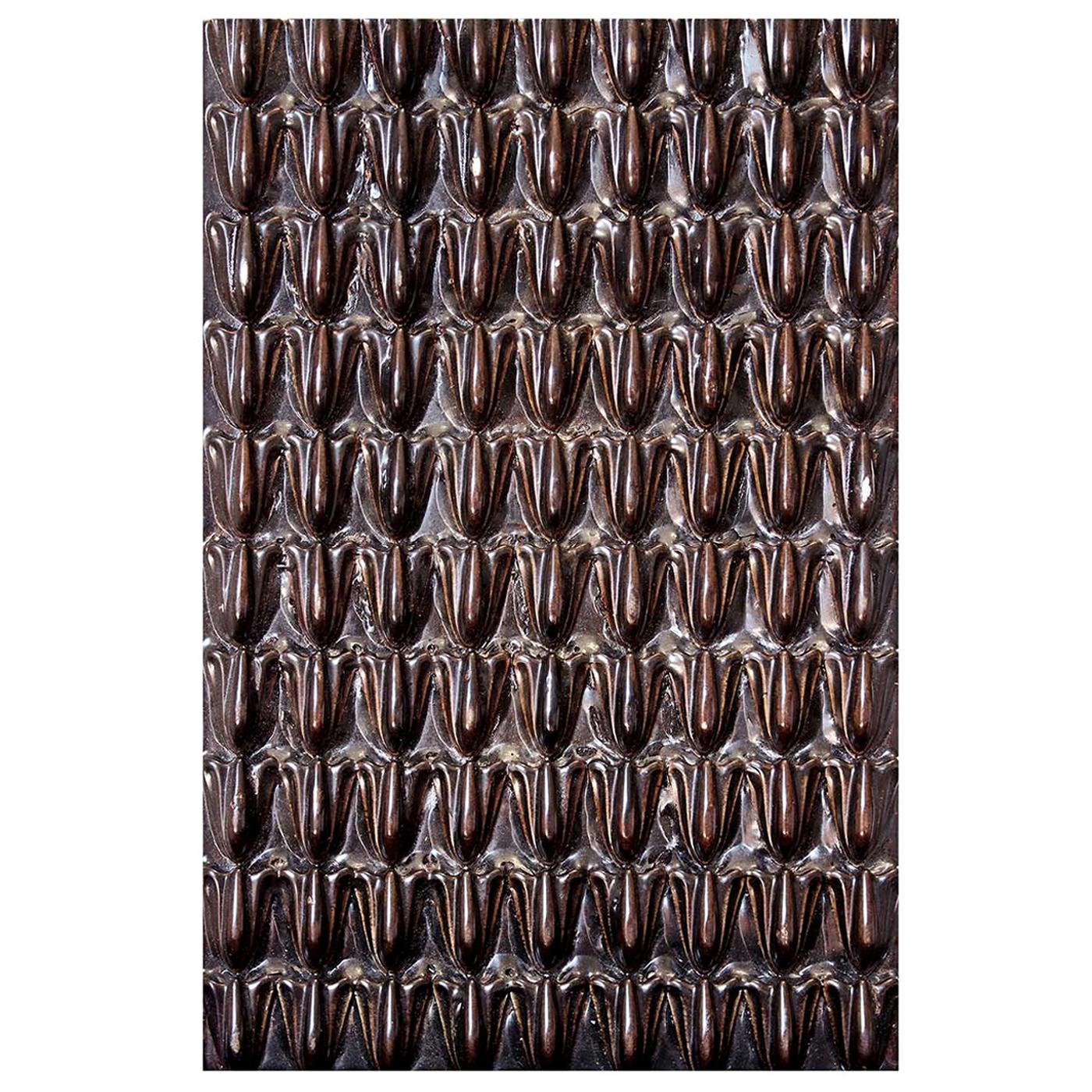 Large Lacquered Decorative Panel with Nature Motif at 1stDibs