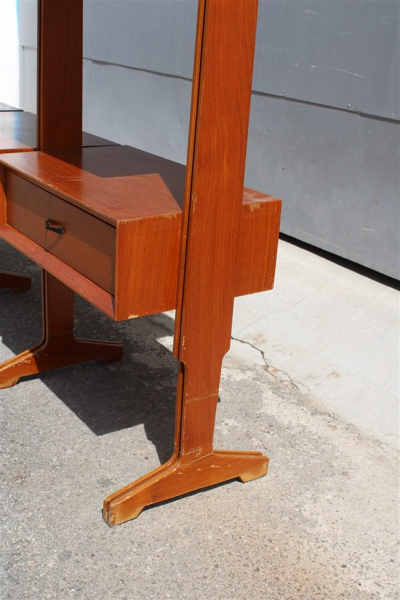 Modular Bookcase in Cherry Midcentury Italian Design 1950s Shelves ...