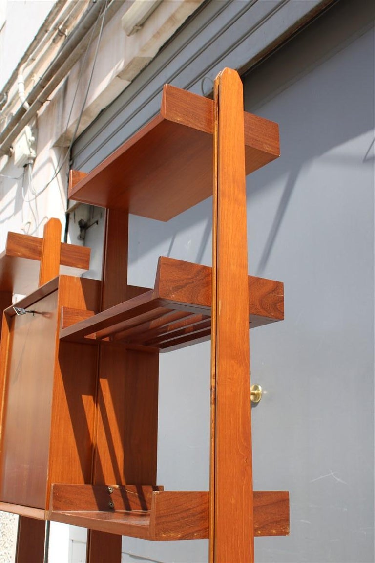 Modular Bookcase in Cherry Midcentury Italian Design 1950s Shelves ...