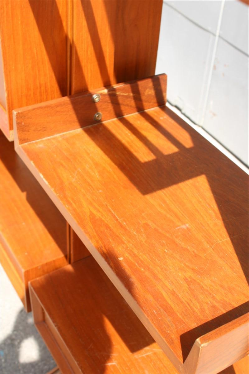 Modular Bookcase in Cherry Midcentury Italian Design 1950s Shelves ...