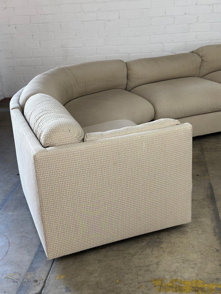 Modular curved post modern sofa For Sale at 1stDibs