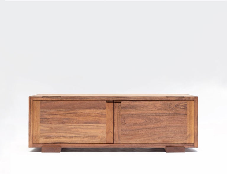 Minimalist Modular Sideboard in Caribbean Walnut Solid Wood For Sale at ...
