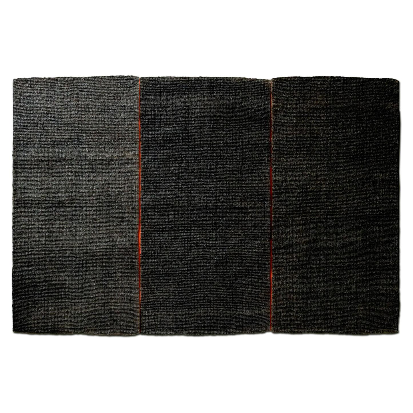 21st Cent Outdoor-Indoor Natural Black Coconut Rug by Deanna Comellini ...
