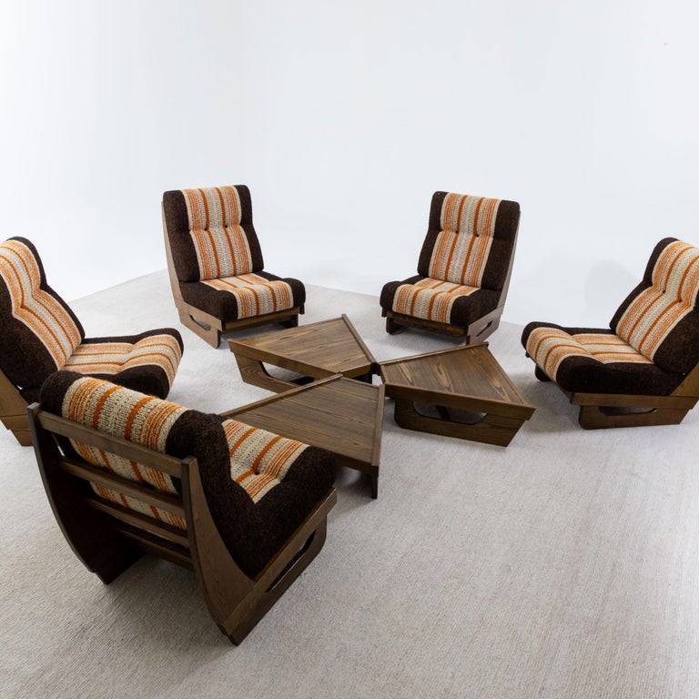 Modular Seating Group with five Lounge Chairs, Italy 1950s For Sale at ...