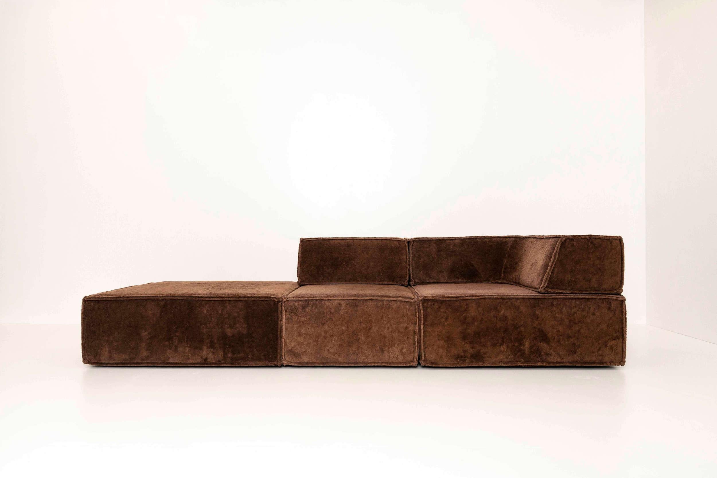 Modular Sofa in Teddy Fabric by Team Form AG for COR, Germany 1970s at ...