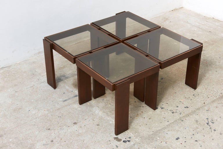 Modular Stackable Solid Wood Coffee, Side Tables by Frattini for ...