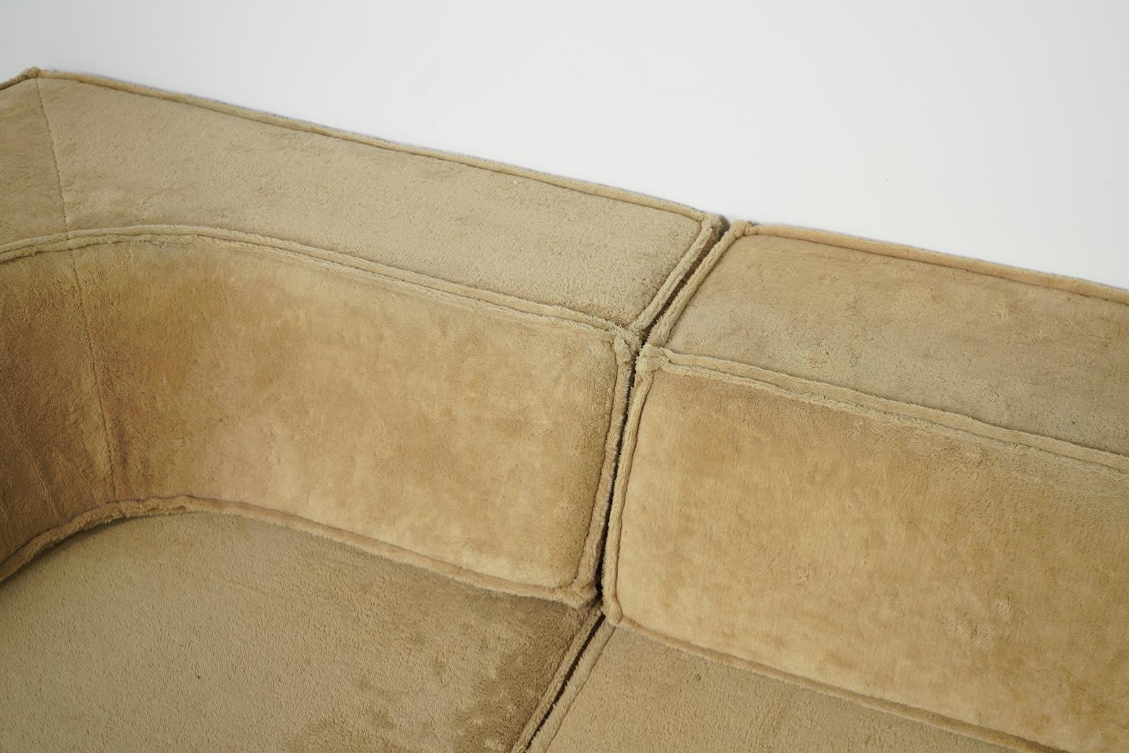 Modular Vintage Landscape Sofa COR Trio Germany 1970s in Beige Teddy ...