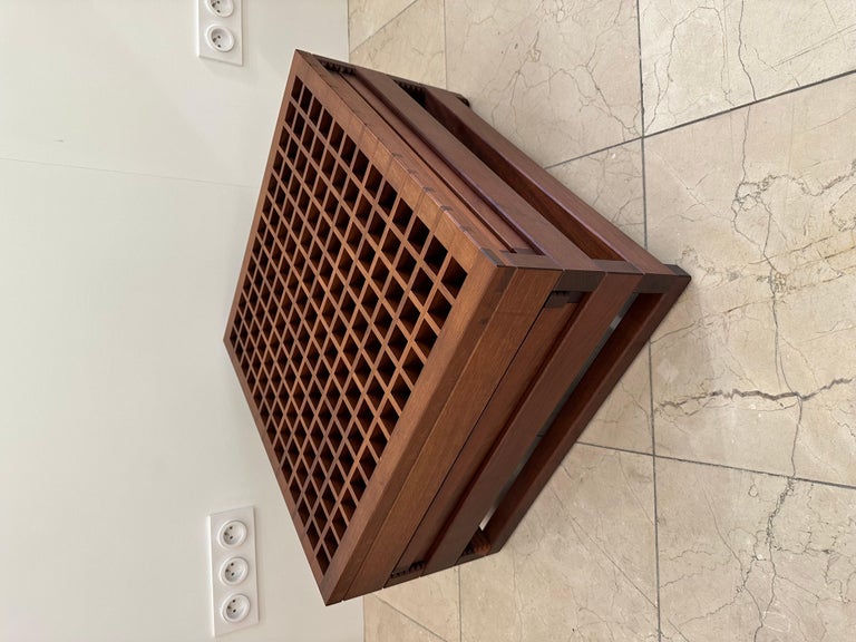 Modular Wood Coffee Table by Bernard Vuarnesson. France, 1980s For Sale ...