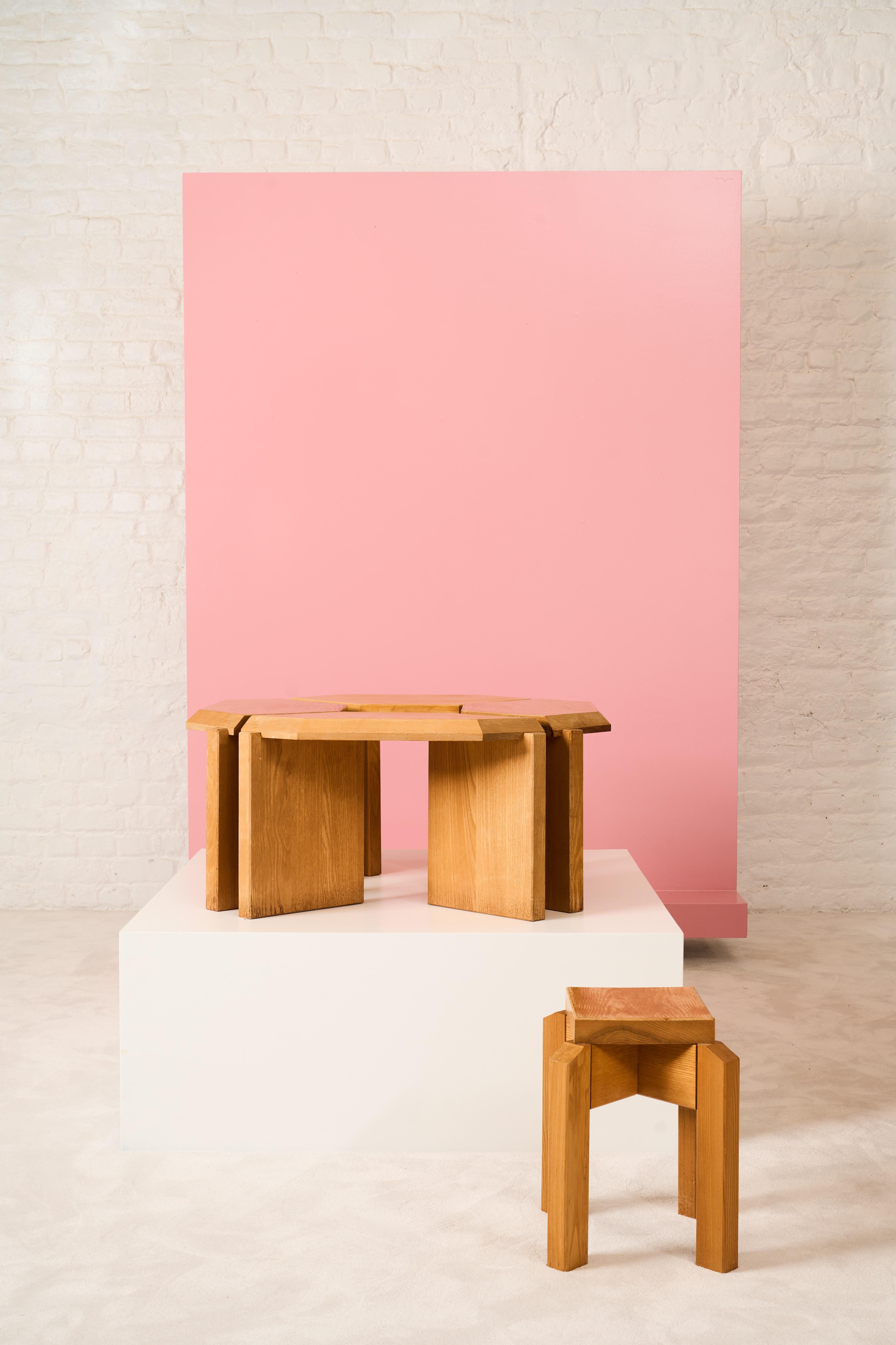 Modular Wooden Coffee Table For Sale at 1stDibs