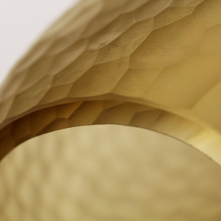 Artistic Mouth Blown Amber Glass Vase Grinded Modus by Multiforme in ...