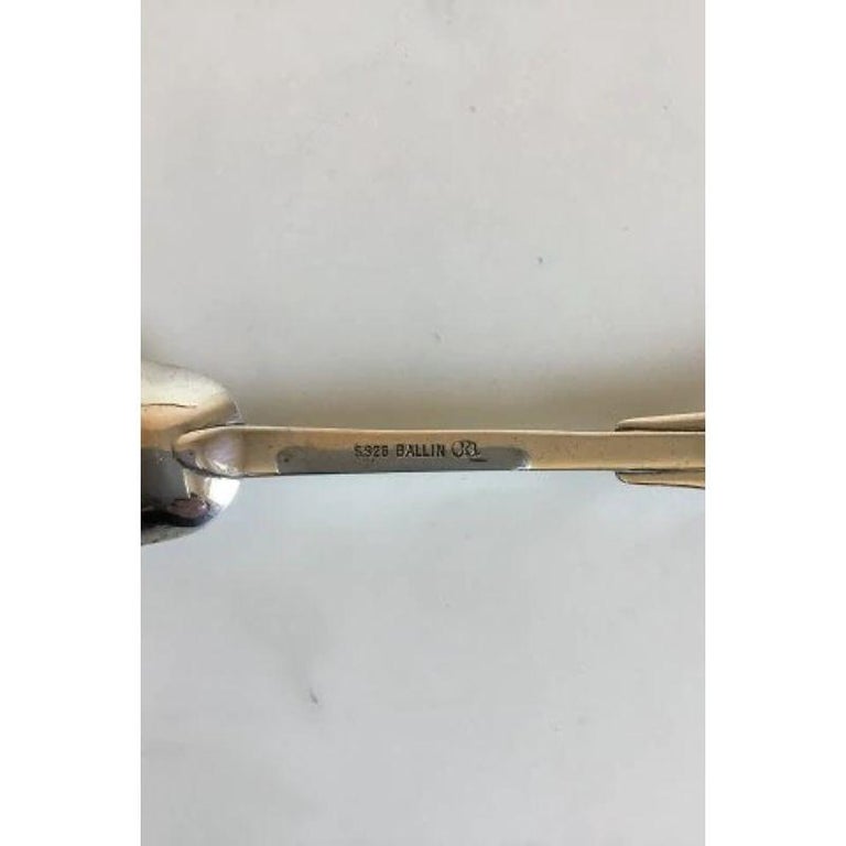 Mogens Ballin Silver Spoon with Blue Stone For Sale at 1stDibs