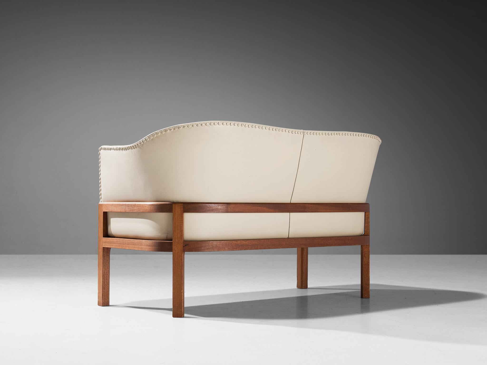 Mogens Koch for Ivan Schlechter 'MK52' Sofa in Leather and Mahogany For ...