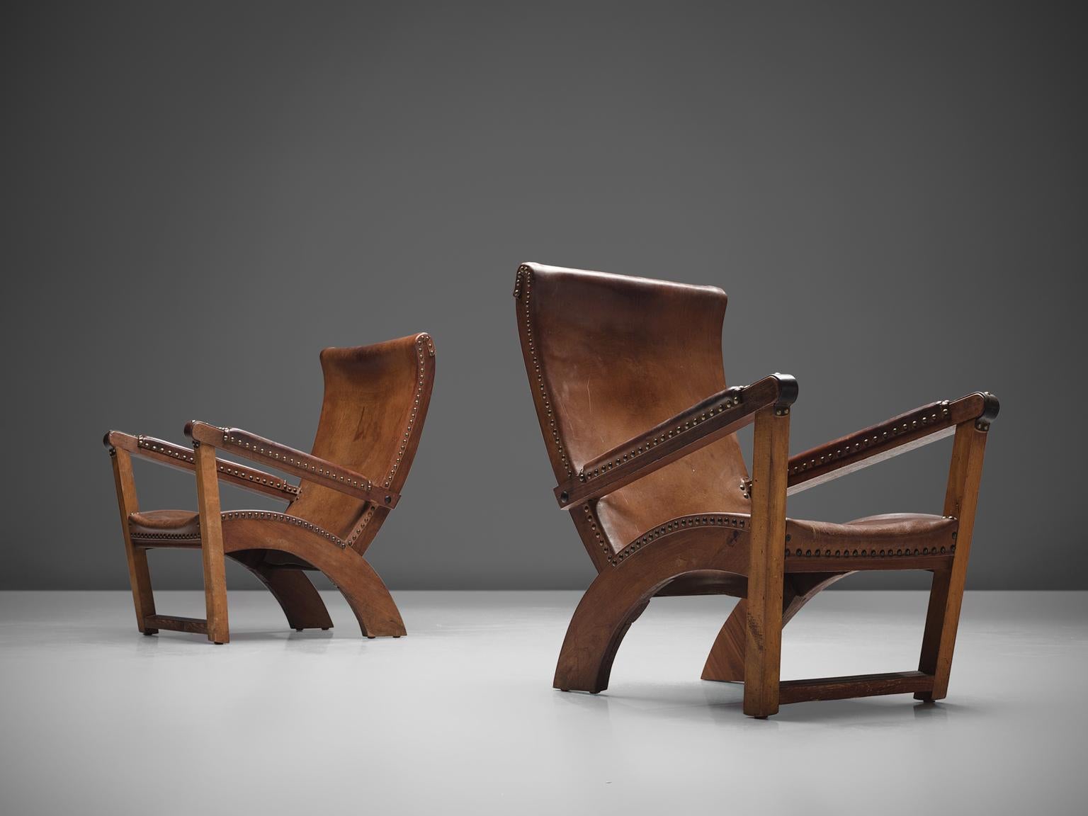 Mogens Voltelen 'Copenhagen' Lounge Chair in Leather For Sale at 1stDibs