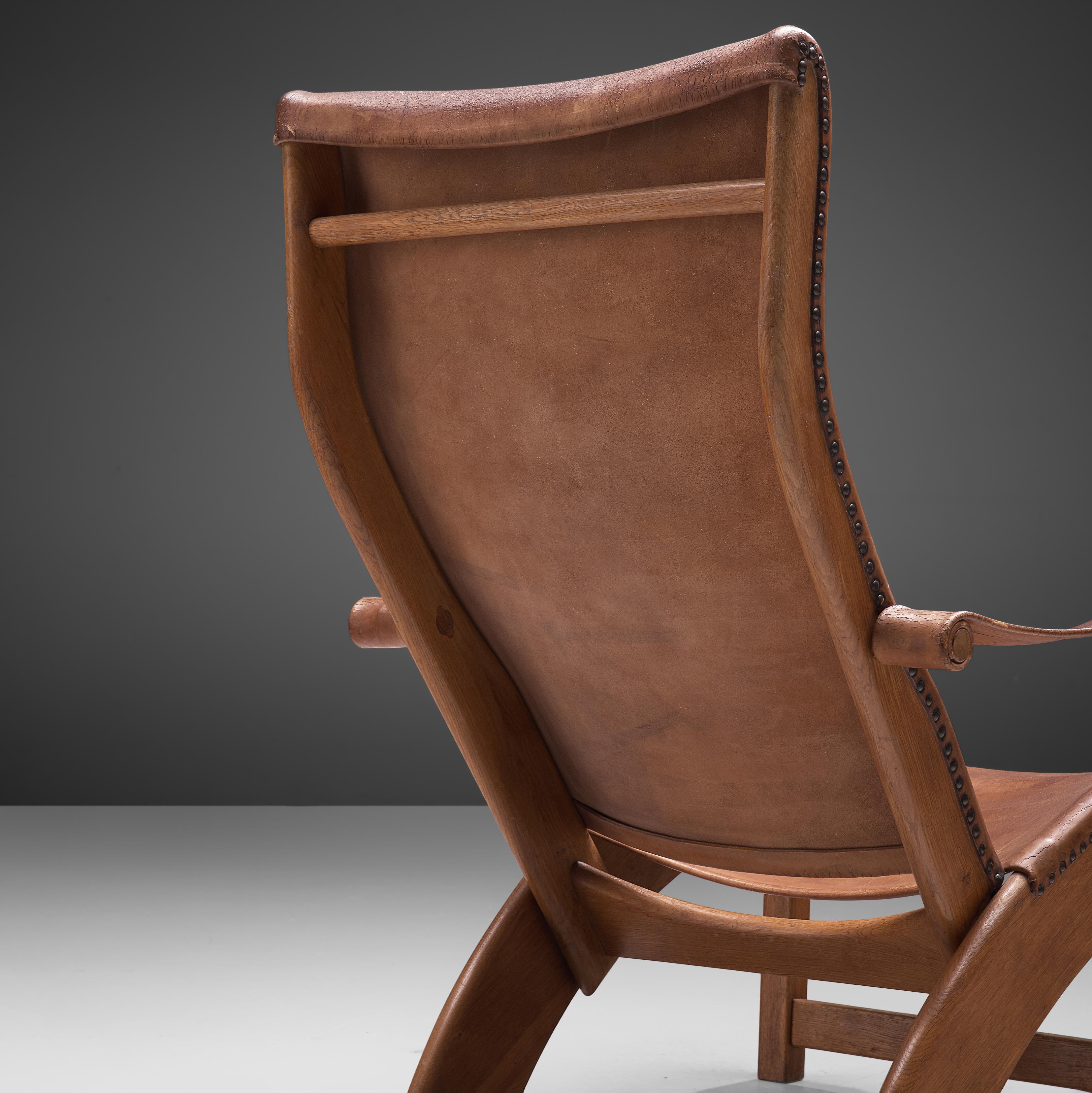 Mogens Voltelen for Niels Vodder 'Copenhagen Chair' in Original Cognac ...