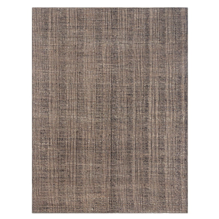 “Moghar Kaffrine” Handwoven Jute Flatweave Rug (charcoal) by Christiane ...