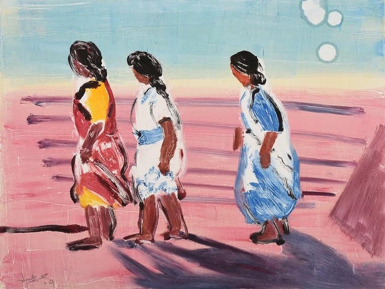 Mohamed Abla - "India I" Painting 16" x 21" inch by Mohamed Abla For ...