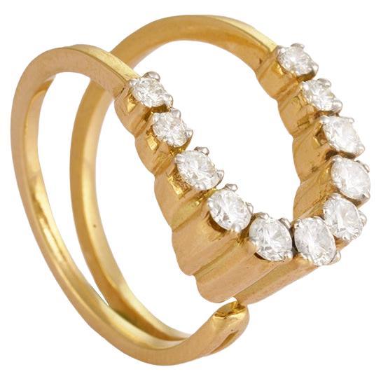 Customizable Moi Millenial Diamond Horse-Shoe Ring For Sale at 1stDibs